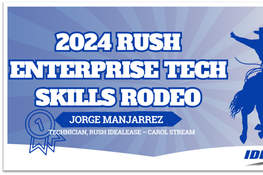 Jorge Manjarrez: Champion of the 2024 Rush Tech Skills Rodeo Leasing Division | Idealease, Inc.